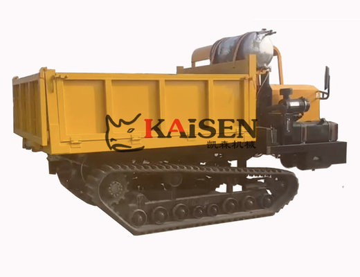8 Tons Diesel Hydraulic Agriculture Rubber Crawler Transporter Farm Dumper Personal Tracked