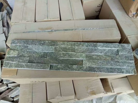 Natrual grey veneer cladding panel cultured stone stacked stone ledge stone glued wall panel flagestone with corner