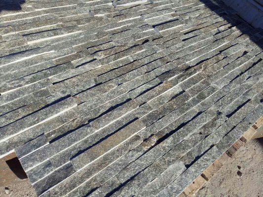 Natrual grey veneer cladding panel cultured stone stacked stone ledge stone glued wall panel flagestone with corner
