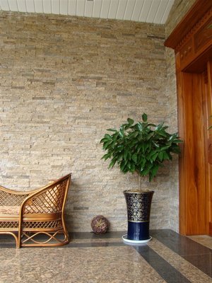 Beige yellow veneer cladding panel cultured stone stacked stone ledge stone glued wall panel flagestone with corner