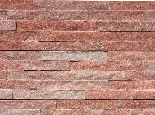 red pink veneer cladding flat panel cultured stone stacked stone ledge stone glued wall panel flagestone with corner