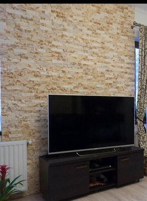 beige yellow veneer cladding flat panel cultured stone stacked stone ledge stone glued wall panel flagestone with corner