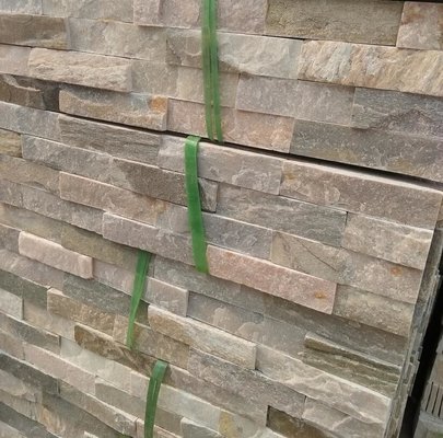 Grey 014 Slate veneer cladding flat panel cultured stone stacked stone ledge stone glued flagestone with corner