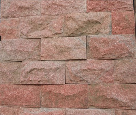 Pind Red mushroom stone wall cladding decoration 30x15cm mushroomed stone wall cadding tiles