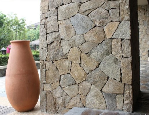 Yellow beige tiger skin style mushroom stone wall cladding decoration 30x15cm mushroomed stone wall cadding tiles