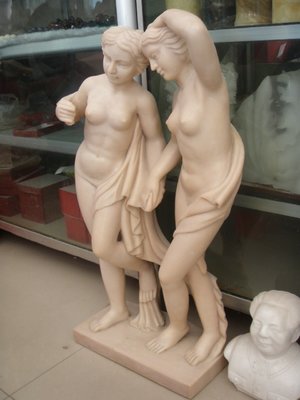 woman human lady stone statues hand carved sculptures outdoor marble statues decorations beige statues