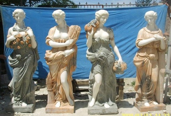 woman human lady stone statues hand carved sculptures outdoor marble statues decorations beige statues