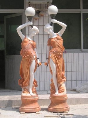 woman human lady stone statues hand carved sculptures outdoor marble statues decorations beige statues