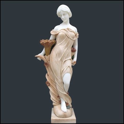 woman human lady stone statues hand carved sculptures outdoor marble statues decorations beige statues