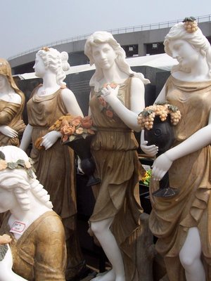 stone lady women human statues hand carved sculptures outdoor marble statues decorations beige statues