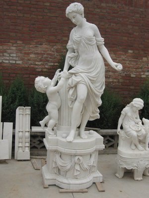 stone lady women human statues hand carved sculptures outdoor marble statues decorations beige statues