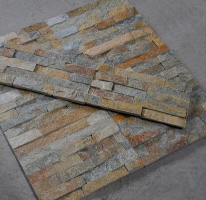 rusty slate linears panels cultured stone stacked stone veneers ledged stone wall cladding decorations tiles