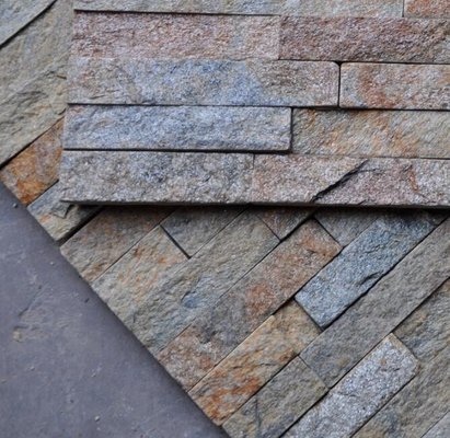 rusty slate linears panels cultured stone stacked stone veneers ledged stone wall cladding decorations tiles