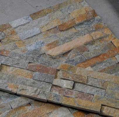 rusty slate linears panels cultured stone stacked stone veneers ledged stone wall cladding decorations tiles