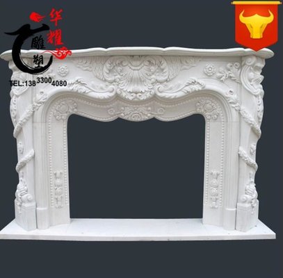 indoor decoration handcarved wall mounted natural marble stone antique fireplace surround home decorate fireplace cover