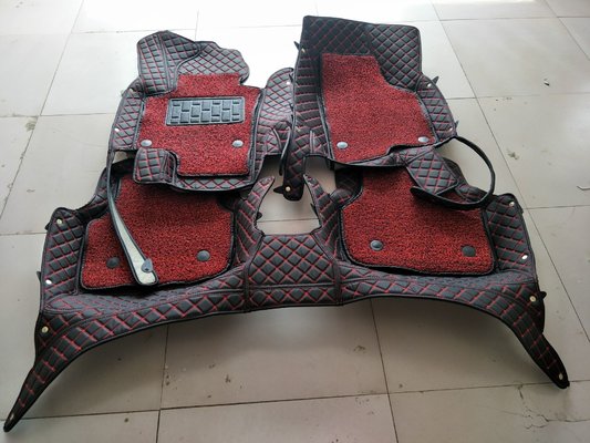 Customized leather fod mat car sedan use 4 pcs full set carpet car mat