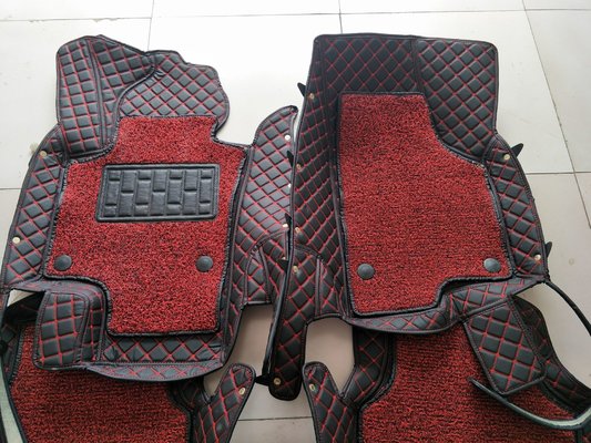 Customized leather fod mat car sedan use 4 pcs full set carpet car mat