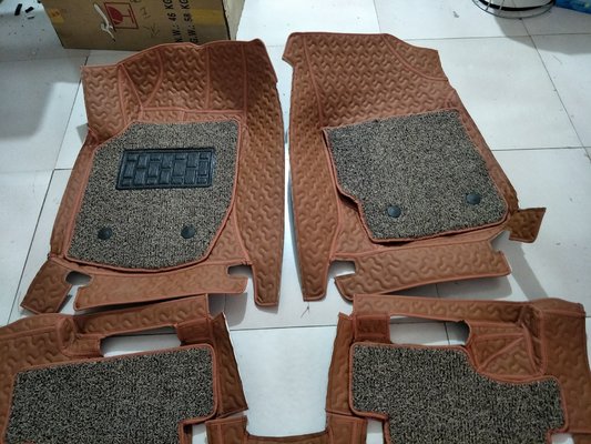 Customized leather fod mat car sedan use 4 pcs full set carpet car mat