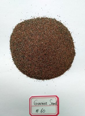 60 mesh grain abrasive garnet sand for sandblasting use and sandblasted abrasive paper making 25kg /bag