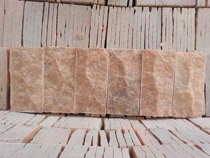 Light pink mushroom stone wall cladding decoration 30x15cm mushroomed stone wall cadding tiles
