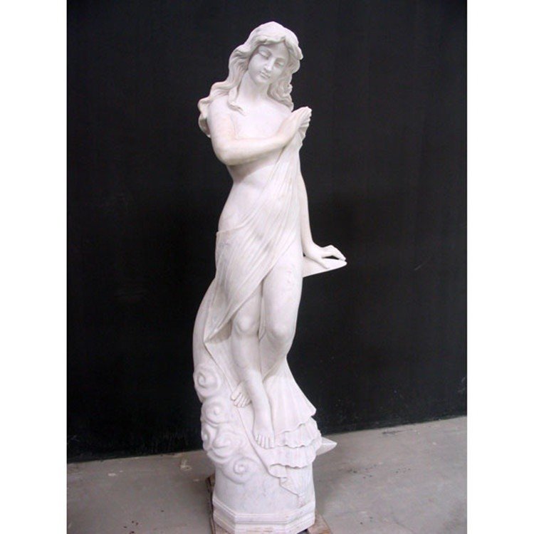 stone lady women human statues hand carved sculptures outdoor marble statues decorations beige statues