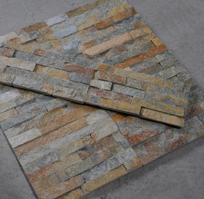 rusty slate linears panels cultured stone stacked stone veneers ledged stone wall cladding decorations tiles