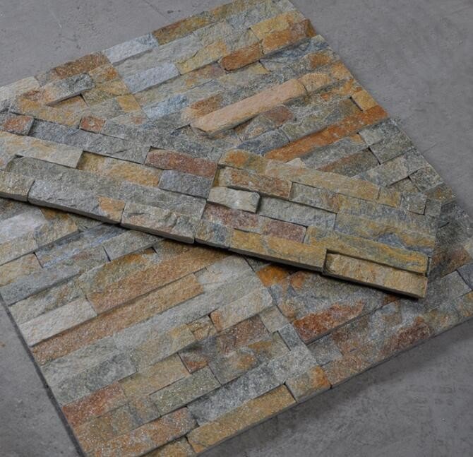 rusty slate linears panels cultured stone stacked stone veneers ledged stone wall cladding decorations tiles
