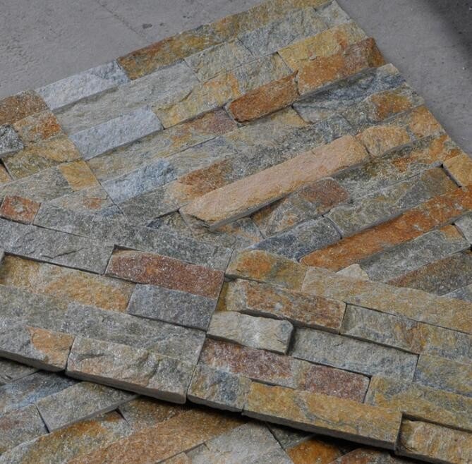 rusty slate linears panels cultured stone stacked stone veneers ledged stone wall cladding decorations tiles