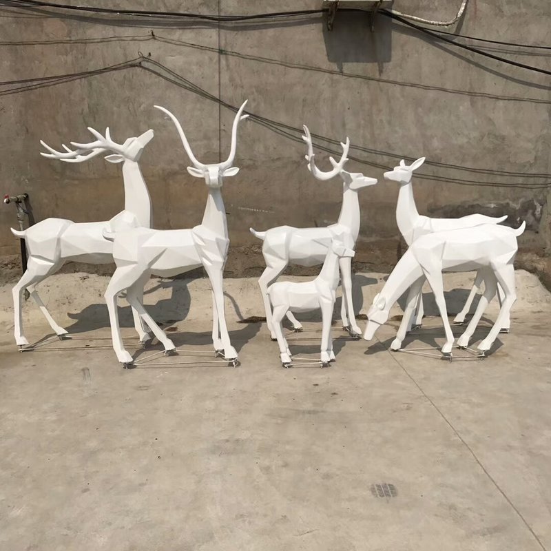 fiber glass resin cony statues deers scupltures outdoor garden statues abstract statues animals statues decorations