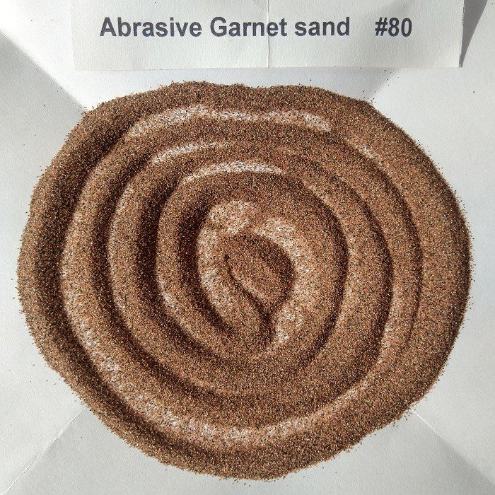 CNC waterjet cutting sand Abrasive Garnet sand 80 mesh gritz Washed and filtered garnet mesh 80