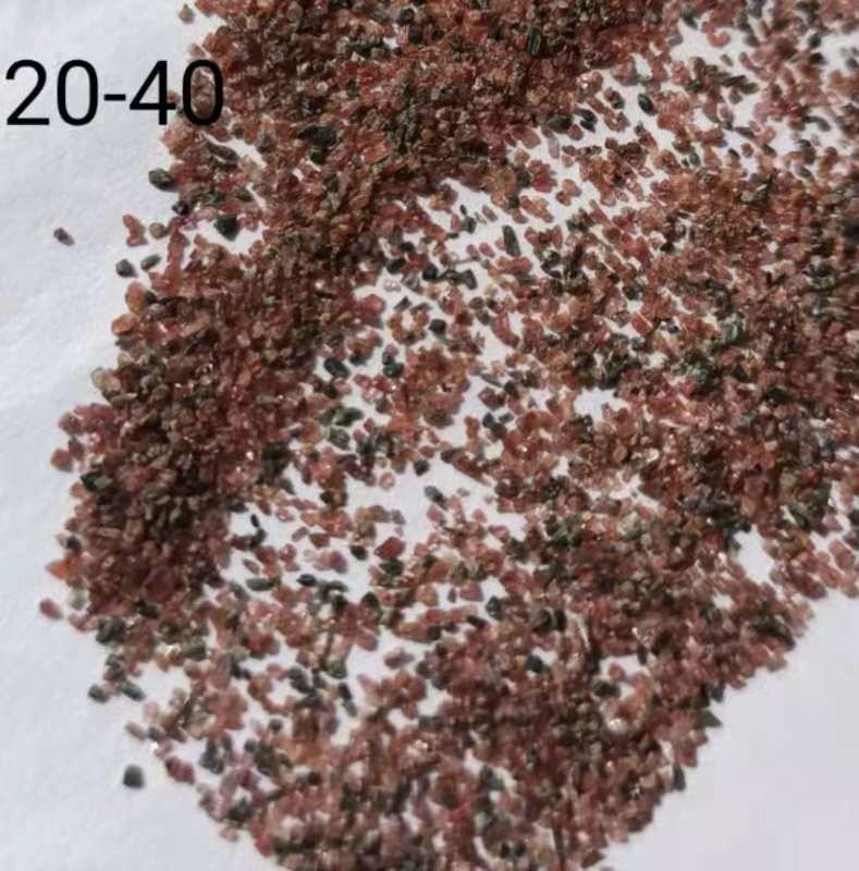 stainless steel surface sand blasting abrasive sand Garnet sand 20-40 30-60 mesh grain garnet sand gritz