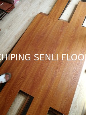 Interior Design 12mm parquet blue grey laminate wood flooring