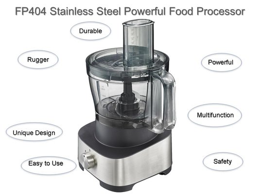 Food Preparation Stainless Steel Food Processor 1000W XL Bowl supplier