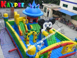 China Inflatable disney land funcity ,inflatable playland for kid, fun part with slide KFT016 supplier