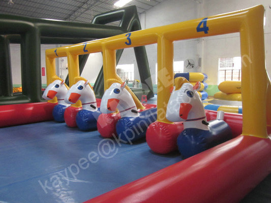 Inflatable pony hop horse racing for adult and kid supplier