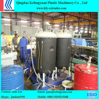 HDPE one step PU for steel pipe insulation foaming production line