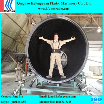 2400mm HDPE Spiral type winding corrugated appearance drainage pipe making machine