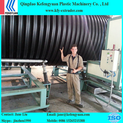 2400mm HDPE Spiral type winding corrugated appearance drainage pipe making machine
