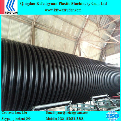 2400mm HDPE Spiral type winding corrugated appearance drainage pipe making machine