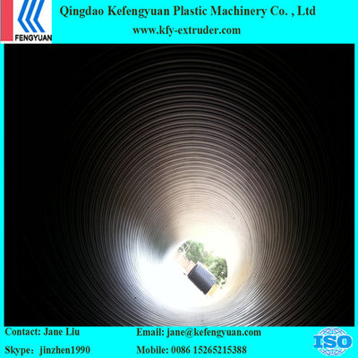 2400mm HDPE Spiral type winding corrugated appearance drainage pipe making machine