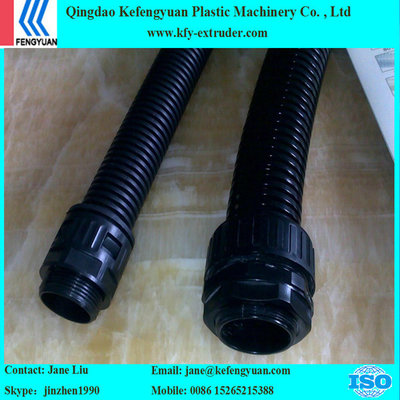 PE/PVC/PP/PA Cable Protection Single Wall Corrugated Pipe Production Line