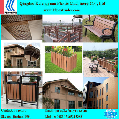 PE outdoor decoration WPC(wood plastic composite) profile production line