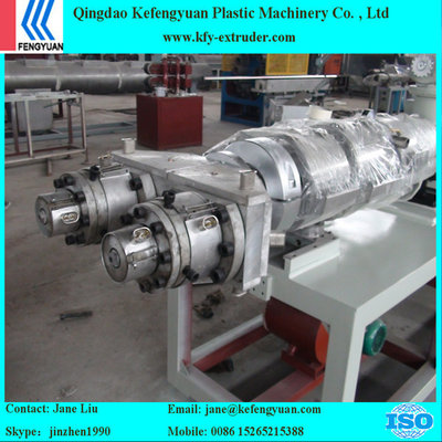 PVC double outlet electric conduit pipe making machine manufacture in Qingdao