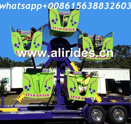 Mini fairground rides ferris wheel with trailer mounted carnival rides for sale