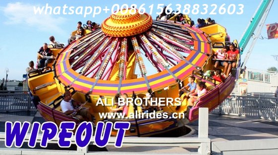 Wipeout Carnival Ride Automatic Up Down Turn Around!! Theme Park Hully Gully Rides For Sale