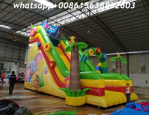 Customized amusement park equipment outdoor giant 150ft infatable pool water slides for adult, promotional kids slides w