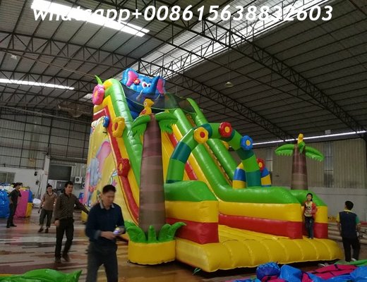 Customized amusement park equipment outdoor giant 150ft infatable pool water slides for adult, promotional kids slides w