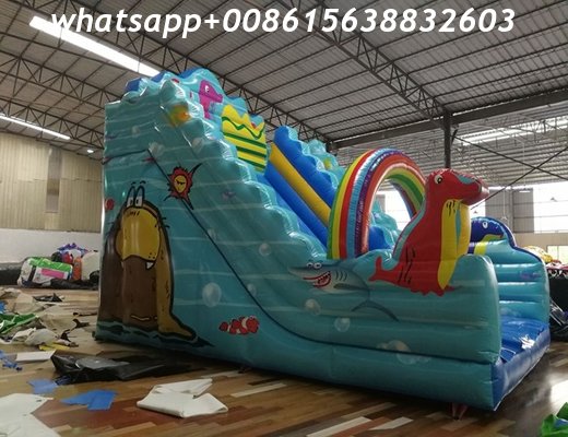 Bouncy slide inflatable fun castle infatable slide for amusement park