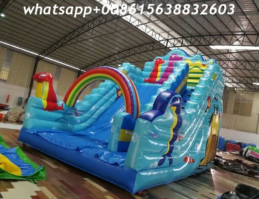 Bouncy slide inflatable fun castle infatable slide for amusement park