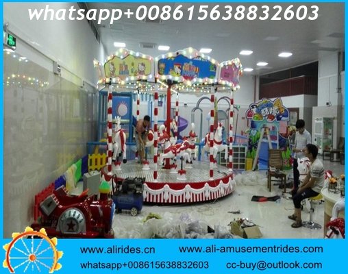 amusement park games Indoor Kiddie Carousel for Sale